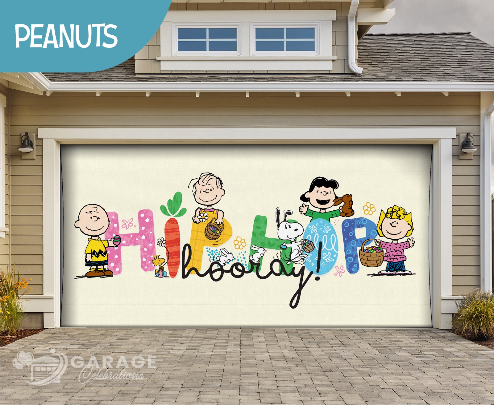 Peanuts Time to Celebrate birthday garage door decoration – Garage ...